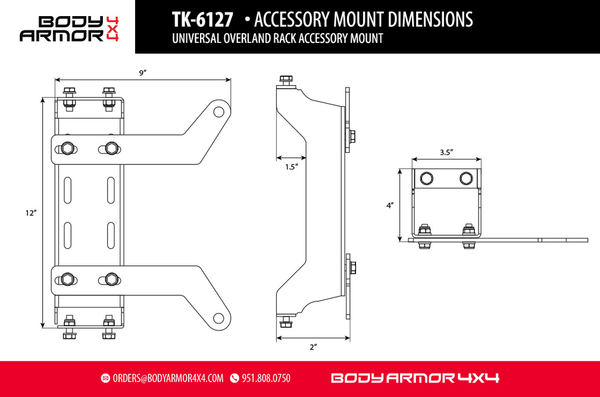 BODY ARMOR 4X4 FULL SIZE UNIVERSAL OVERLAND RACK